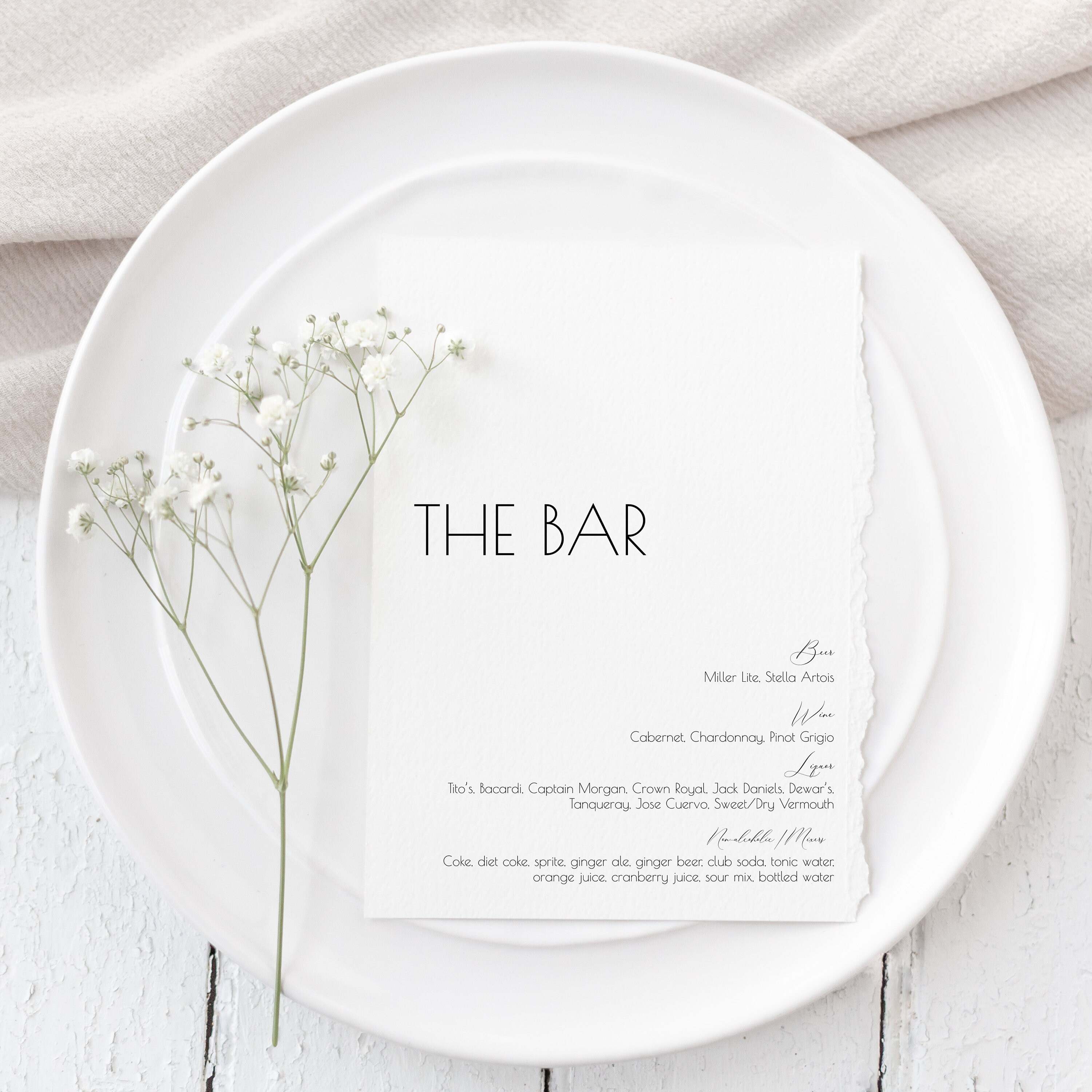 Simple Modern Bar Menu Template Open Bar Menu Minimalist Bar - Etsy
