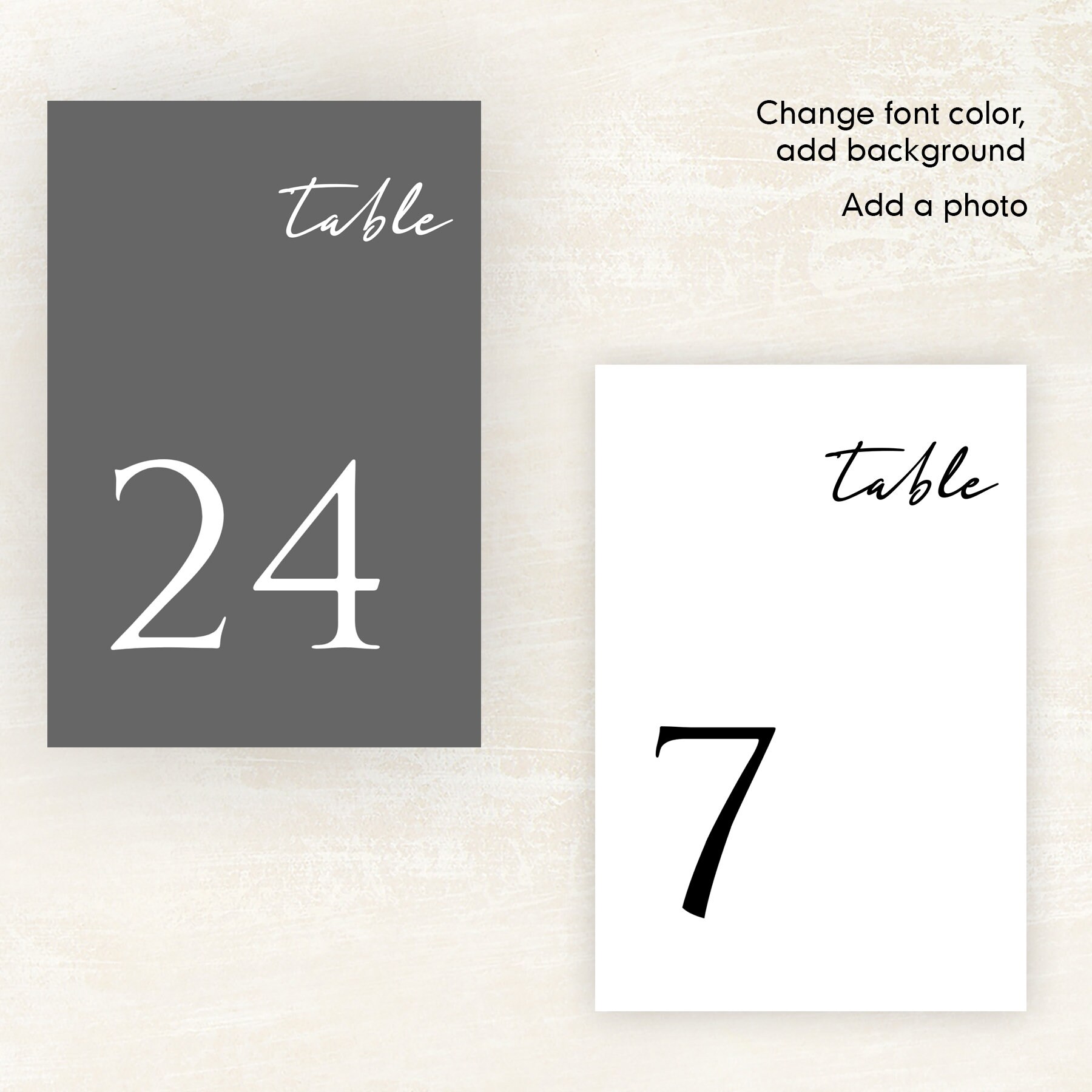 Minimalist Table Numbers 4x6 Table Numbers Modern Table - Etsy