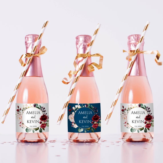 Marsala Wine Bottle Label Mini Bottle Label Template | Etsy