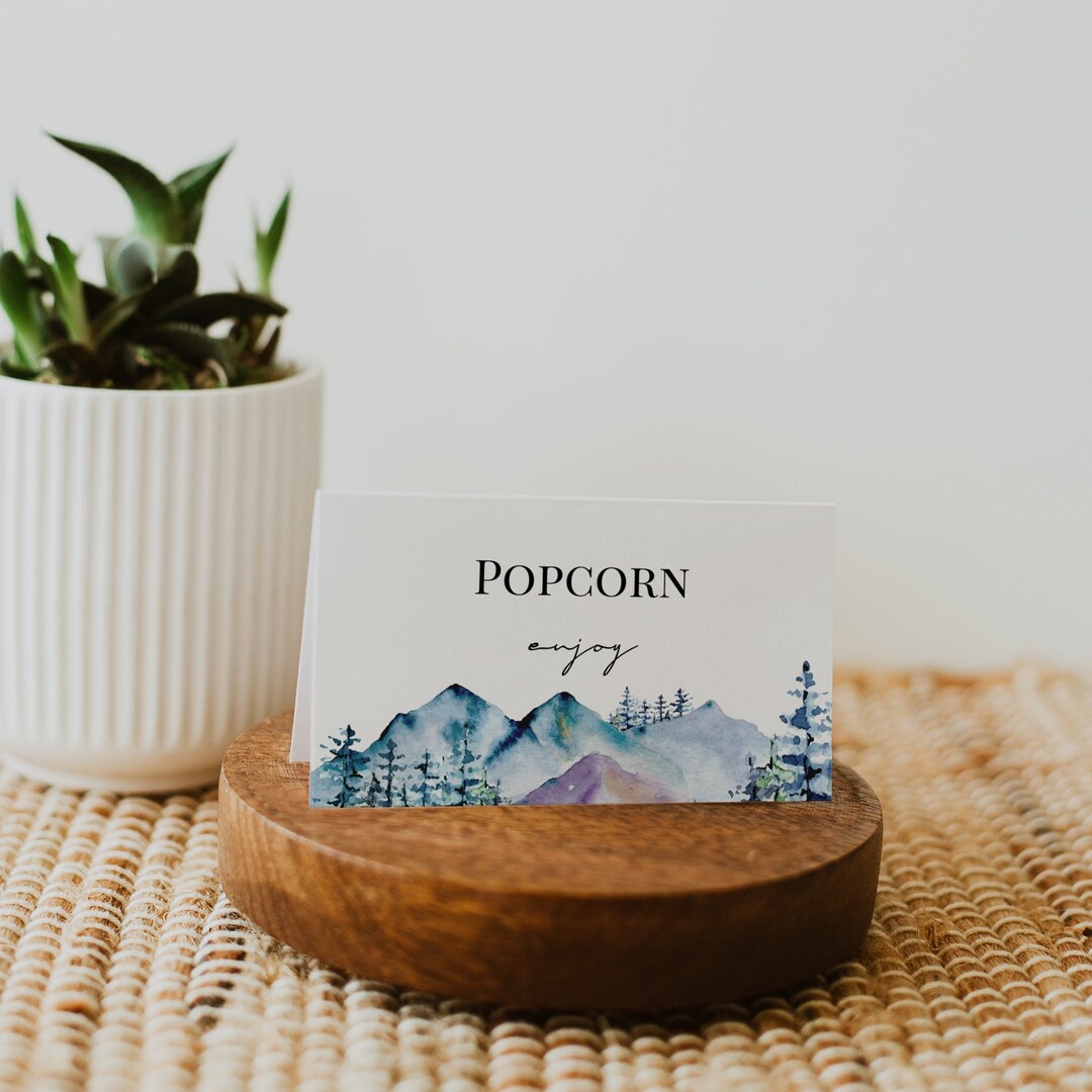 Mountain Buffet Food Card Template, Forest Buffet Cards, Food Labels ...