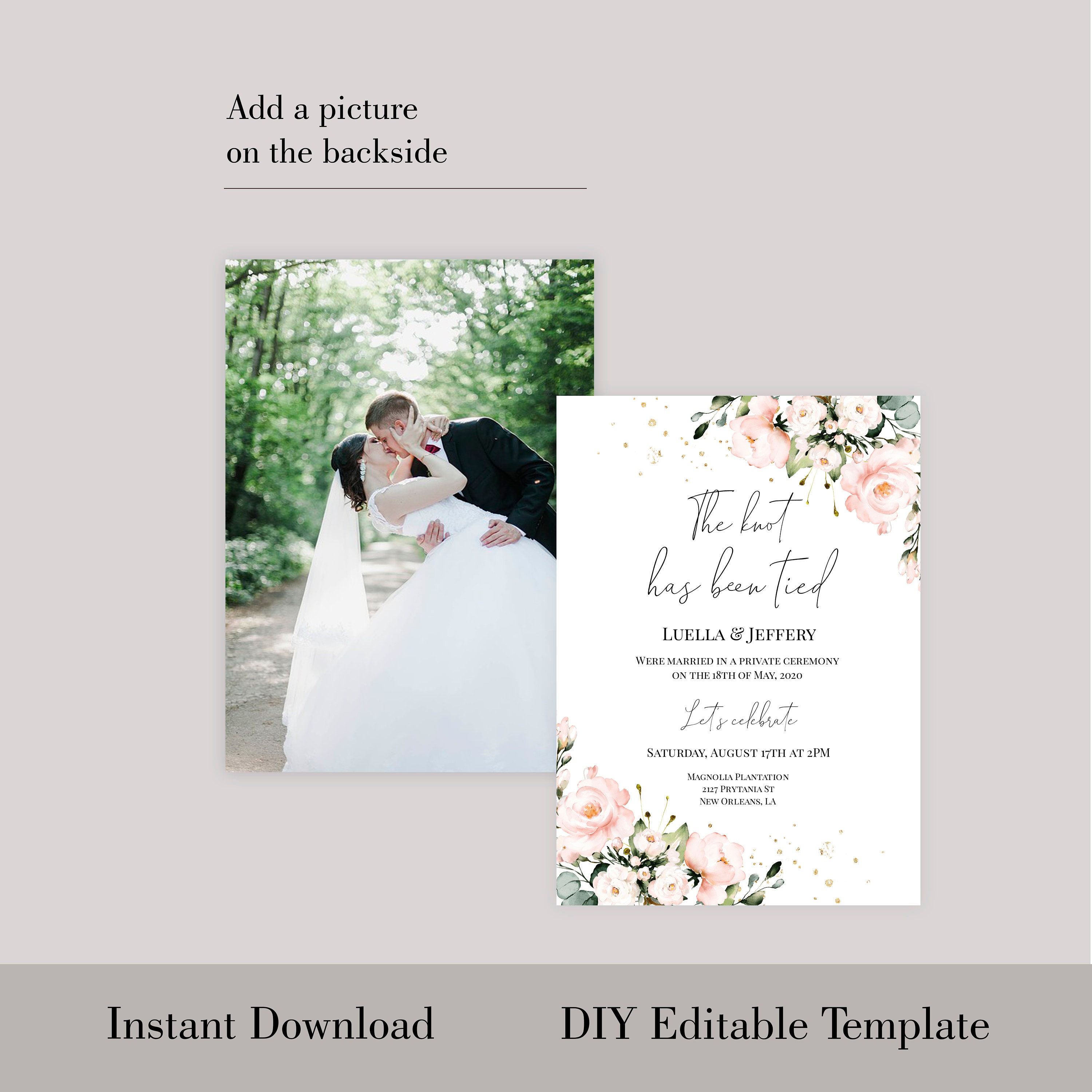 We Got Married Invitation Elopement Reception Invitation We | Etsy