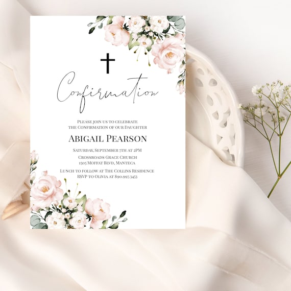 Confirmation Invitation Template 100% Editable Invitation - Etsy