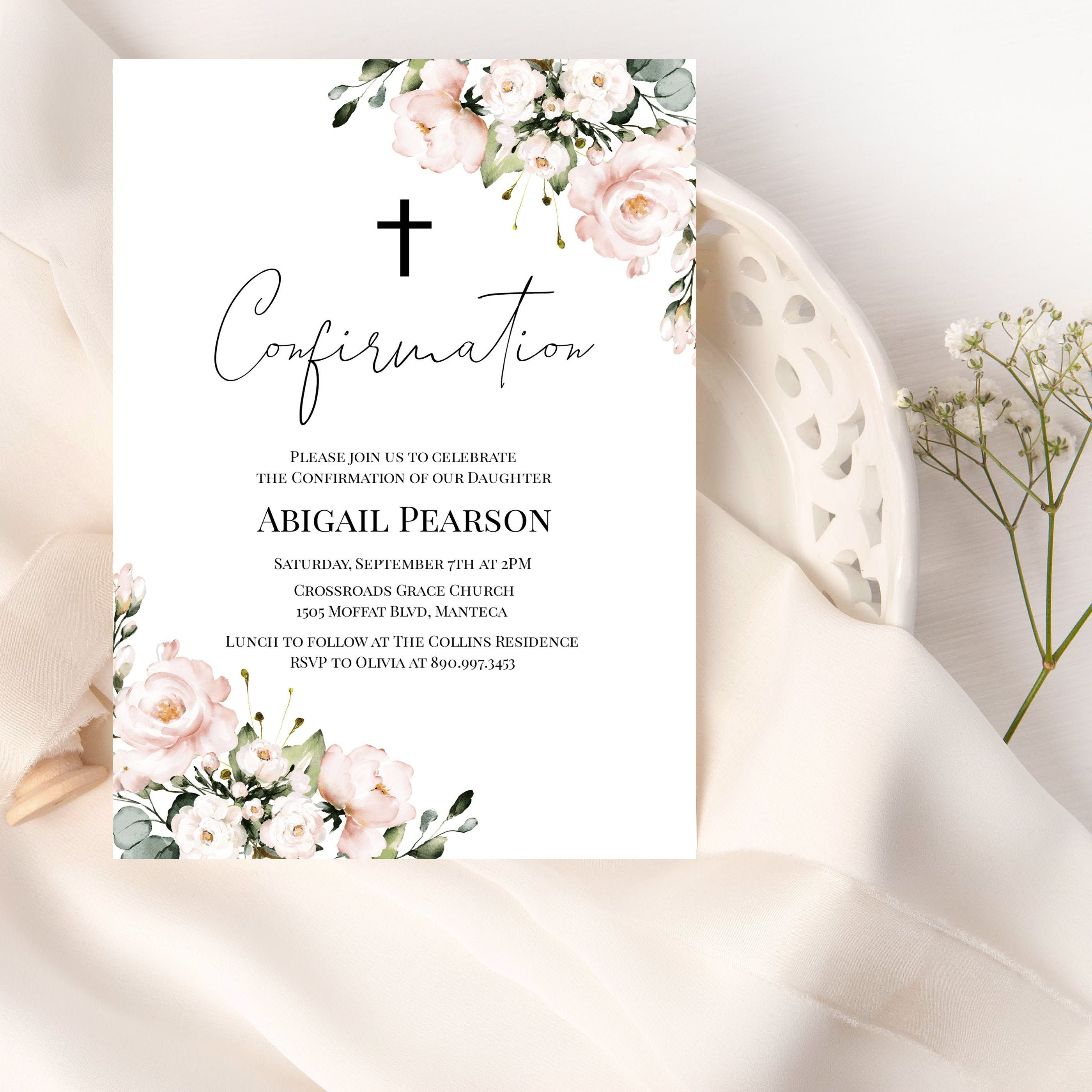 Confirmation Invitation Template 100 Editable Invitation Etsy