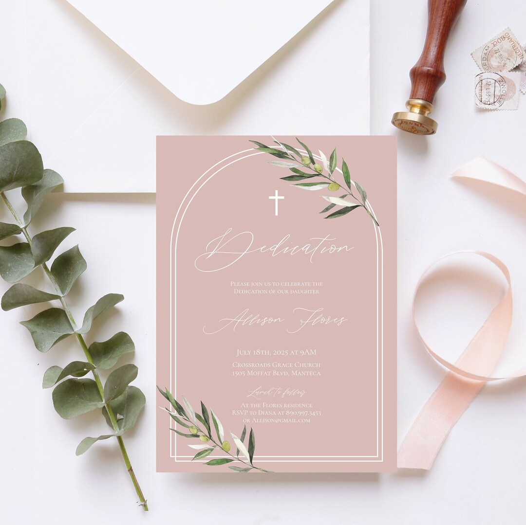 Dedication Invitation Template Download Dedication Invitation for Girl ...