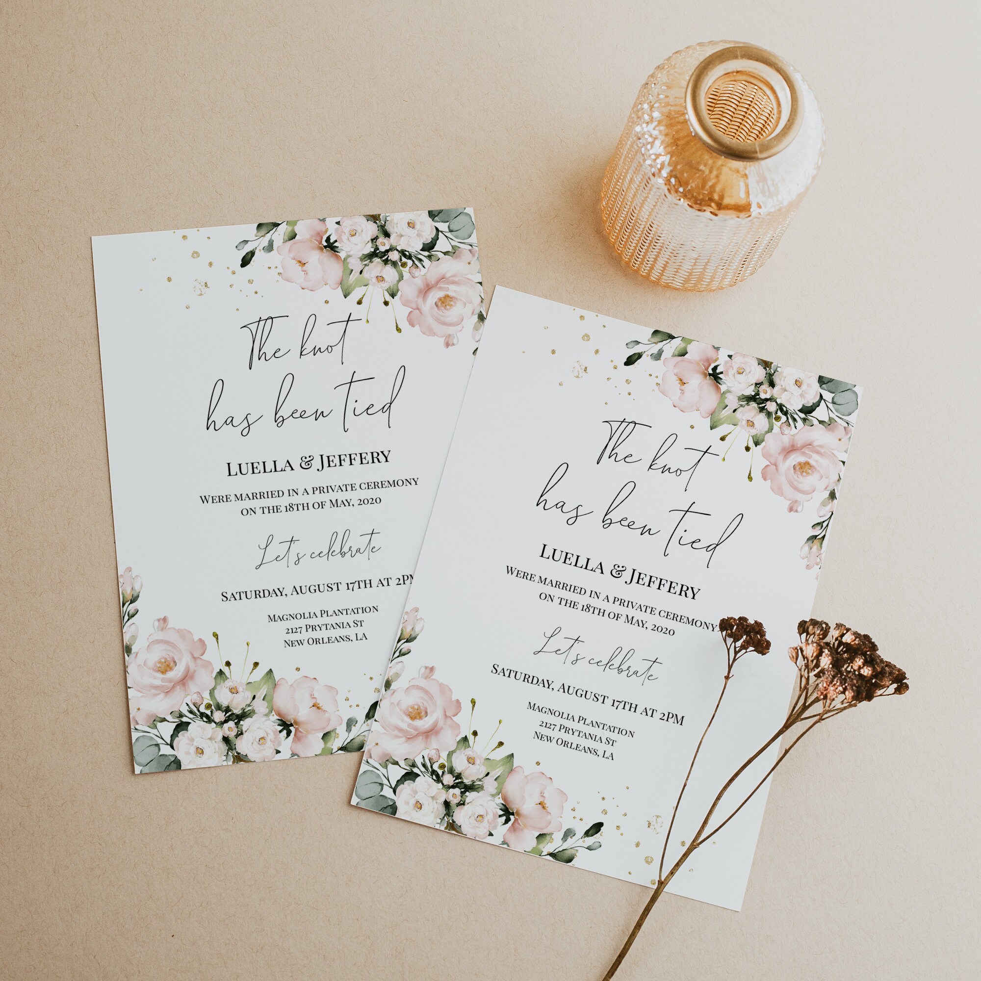 We Got Married Invitation Elopement Reception Invitation We | Etsy