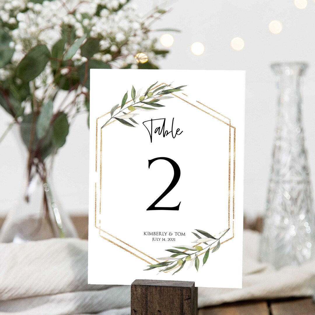 Gold Table Numbers, 4x6 Table Numbers, Table Numbers, Wedding Table ...