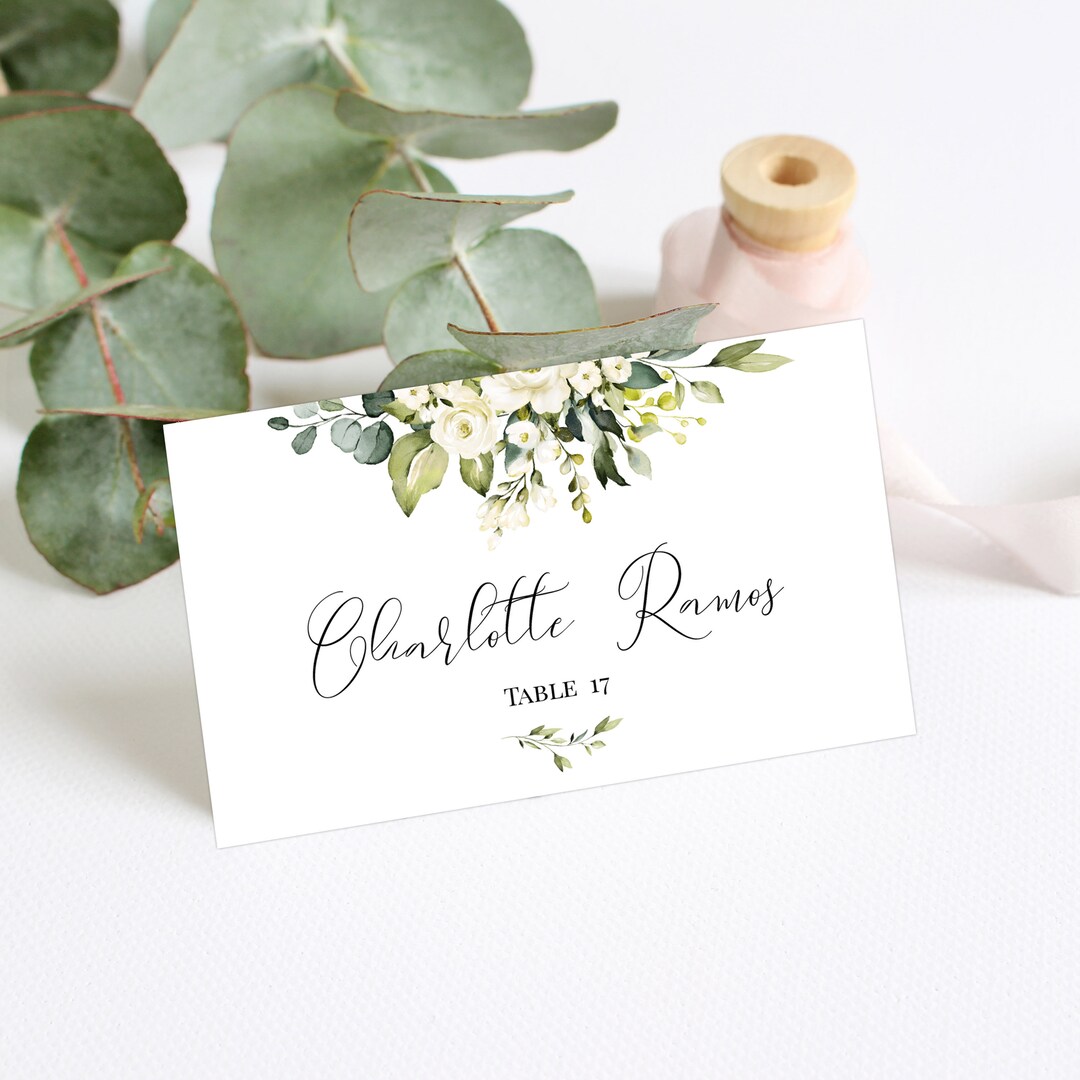 Editable Place Card Template, Place Card Templett, Wedding Place Card ...