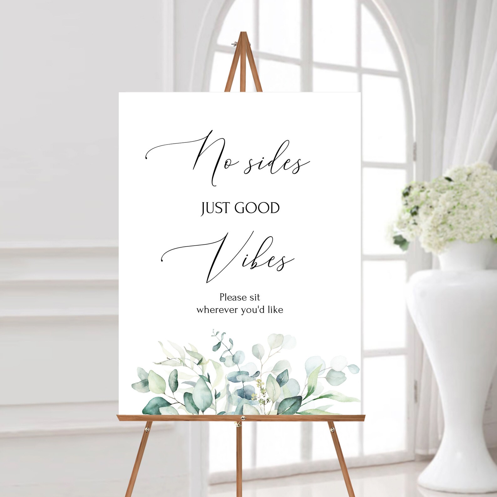 Eucalyptus No Sides Sign Template No Sides Just Good Vibes | Etsy