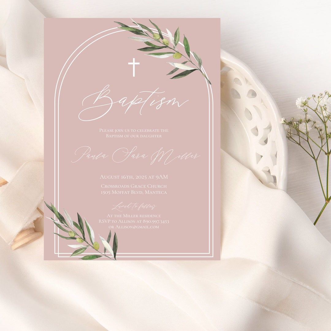 Baptism Invitation Template Download Baptism Invitation Olive Branch ...