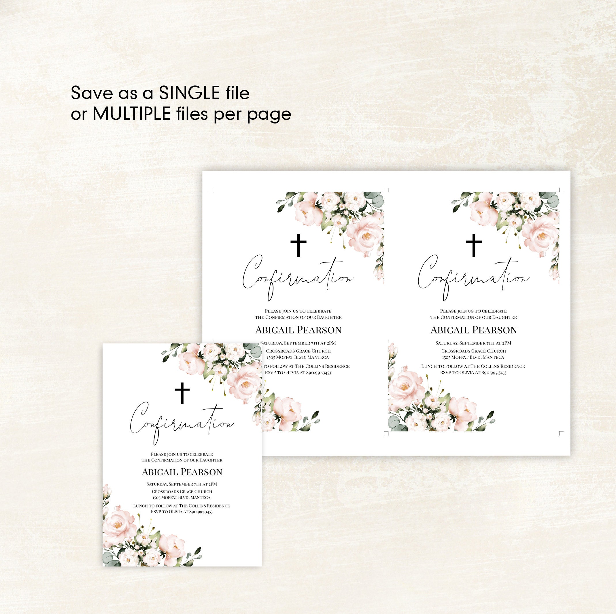 Confirmation Invitation Template 100% Editable Invitation - Etsy