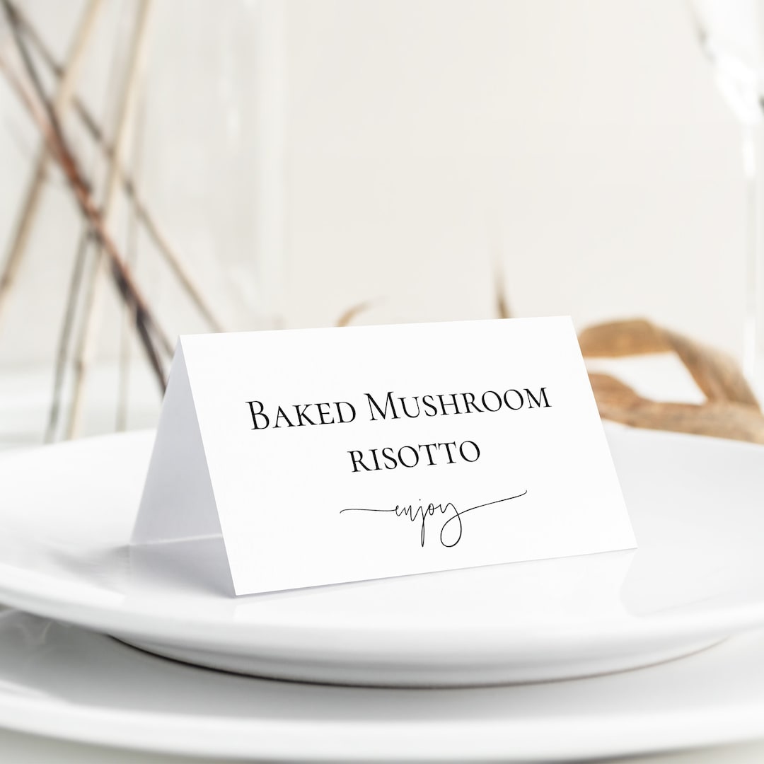 Buffet Food Card Template Download Buffet Cards Minimalist Food Labels ...