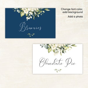 Buffet Food Sign, Food Card Templett, Buffet Cards, Food Labels, Food ...