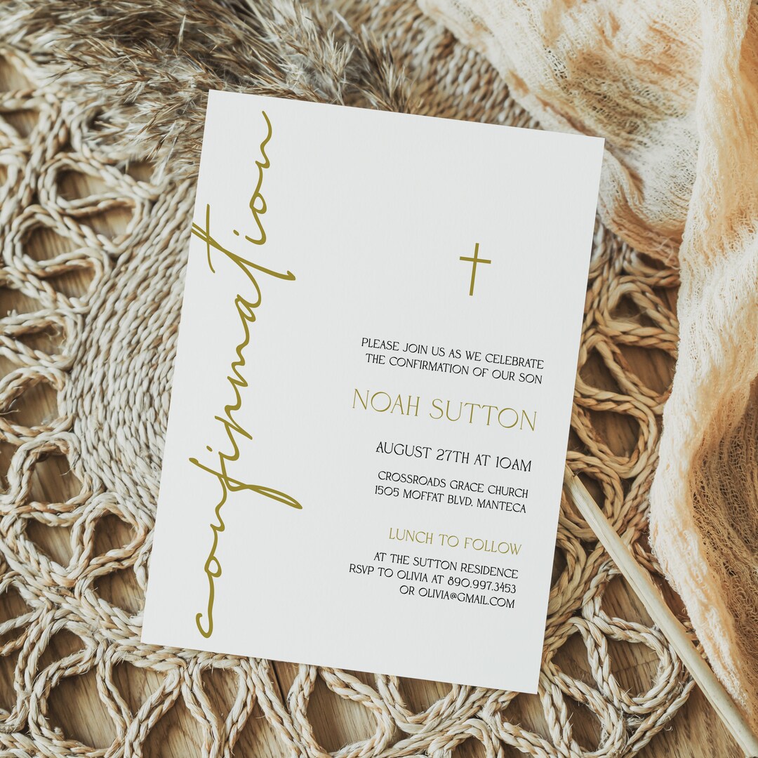 Minimalist Confirmation Invitation Template Confirmation Simple ...