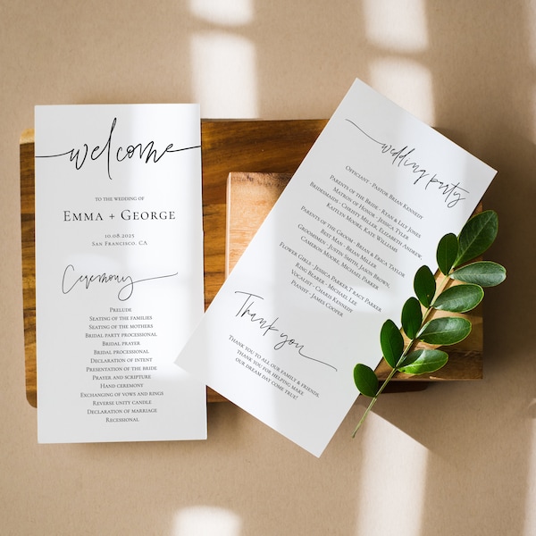 Wedding Catholic Ceremony Template Simple - Etsy