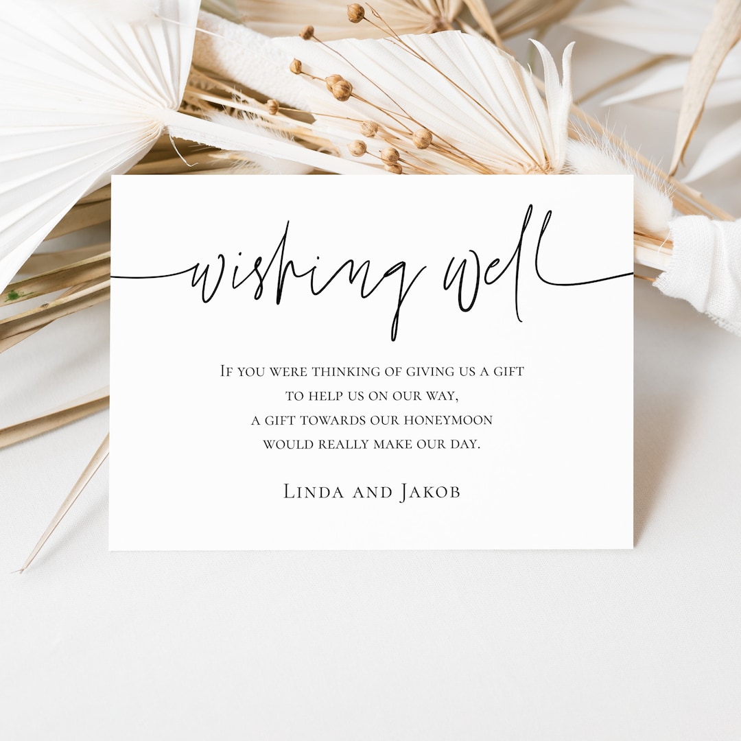 Wishing Well Template Download Simple Wishing Well Card Printable ...