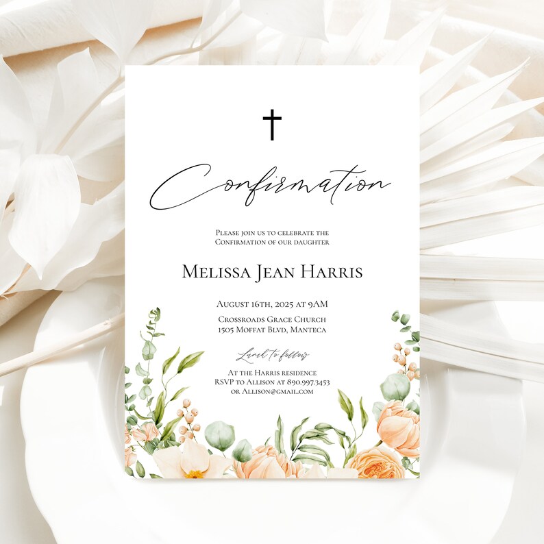 Confirmation Invitation Template Digital Confirmation Invitation for ...