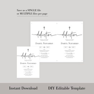 Dedication Invitation Template Download Modern Dedication Card Minimal ...
