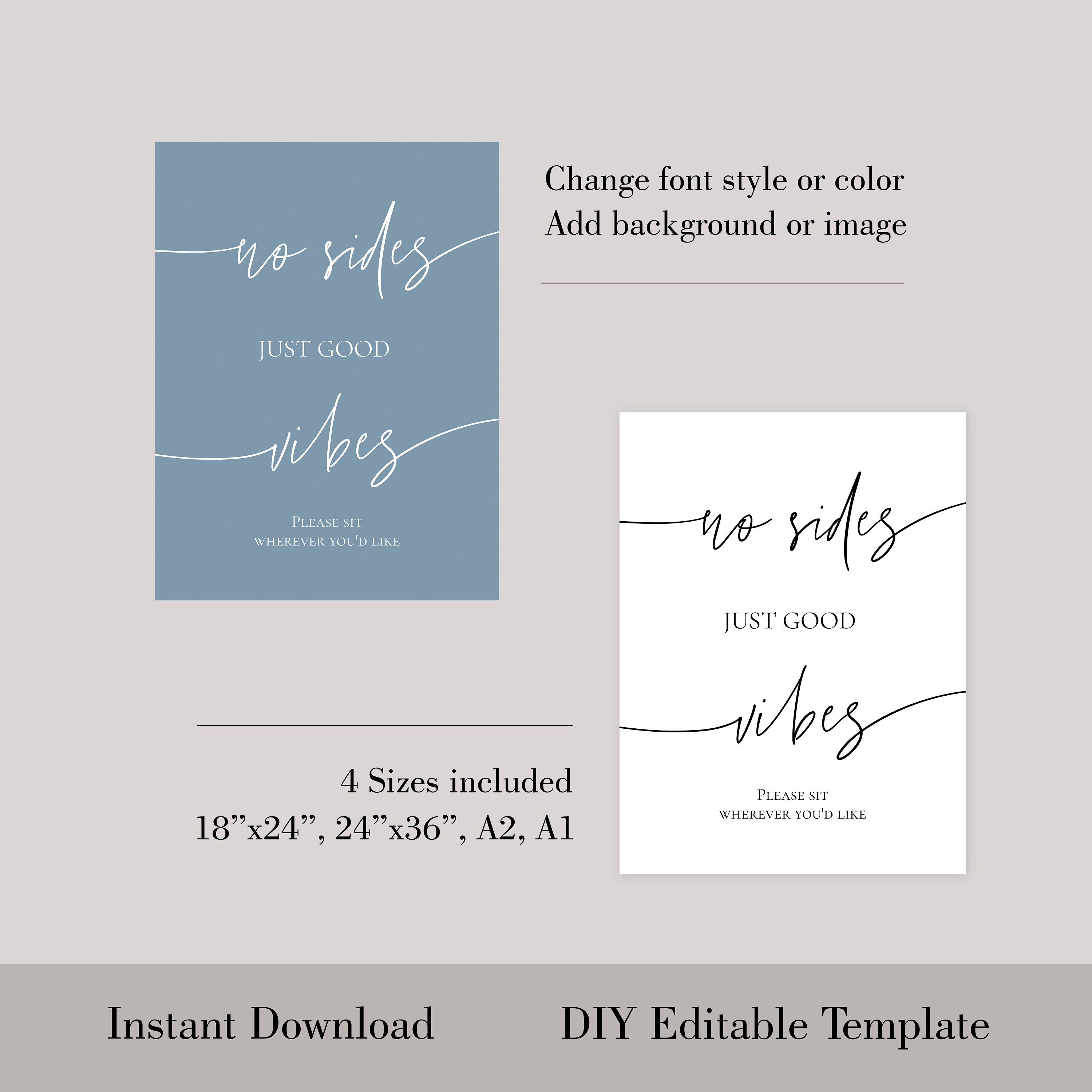 No Sides Just Good Vibes Download Wedding Ceremony Minimal No Sides ...