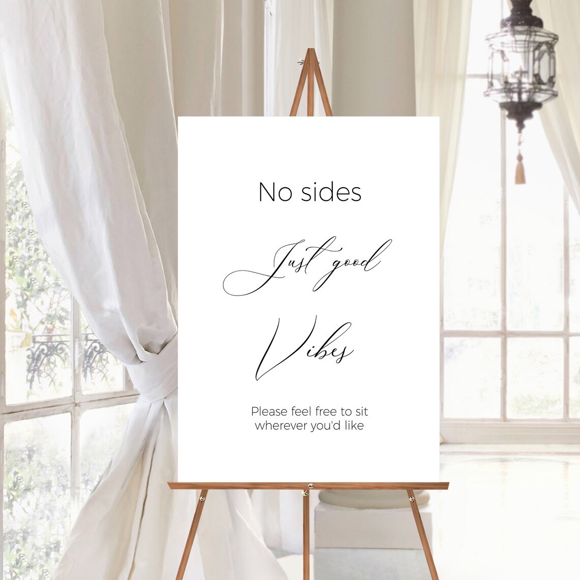 Elegant No Sides Sign Template No Sides Just Good Vibes - Etsy