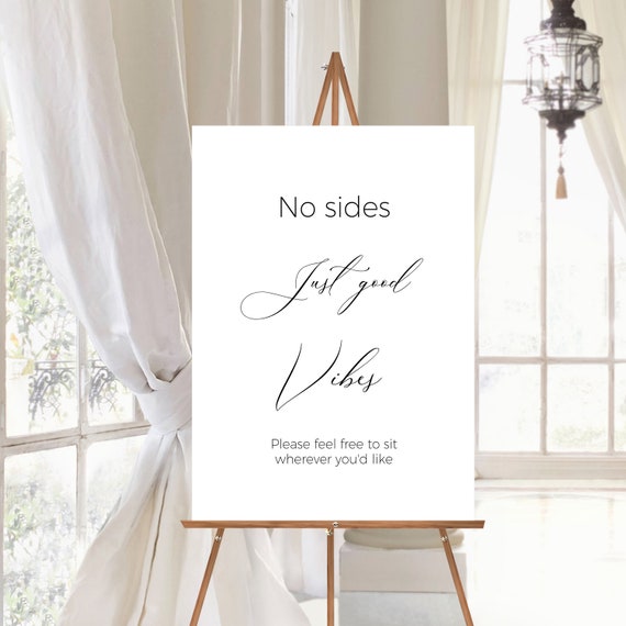 Elegant No Sides Sign Template No Sides Just Good Vibes | Etsy
