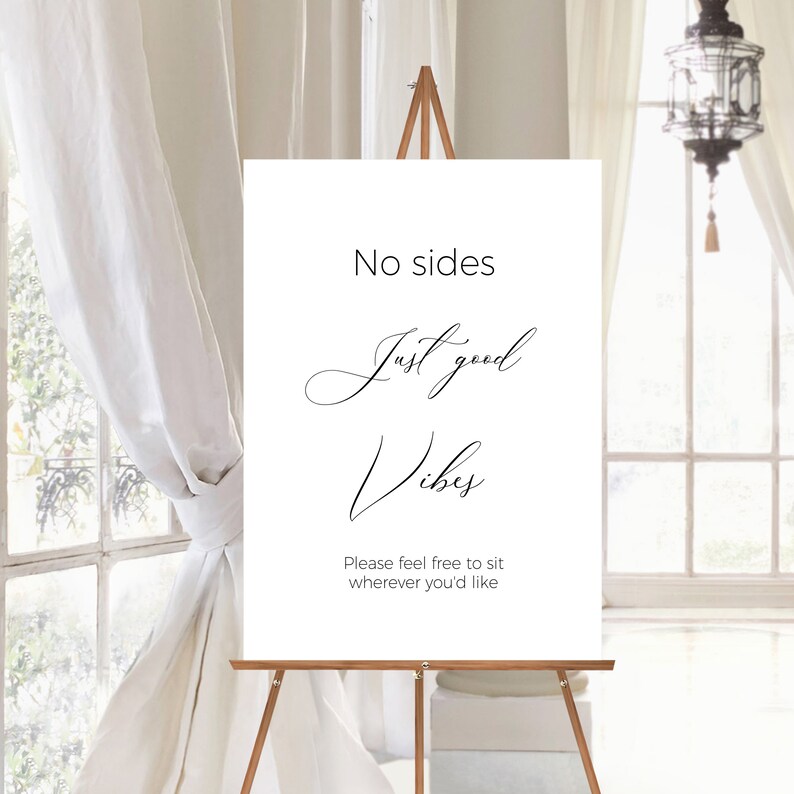 Elegant No Sides Sign Template No Sides Just Good Vibes - Etsy