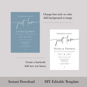 Modern Wedding Invitation Template Minimalist Wedding Invitation Simple ...