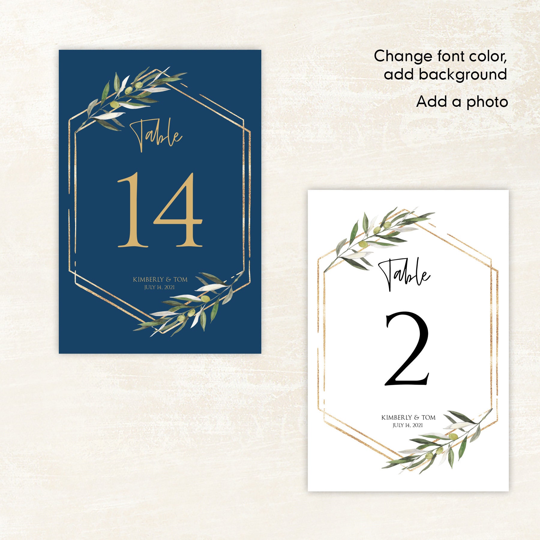 Gold Table Numbers 4x6 Table Numbers Table Numbers Wedding | Etsy