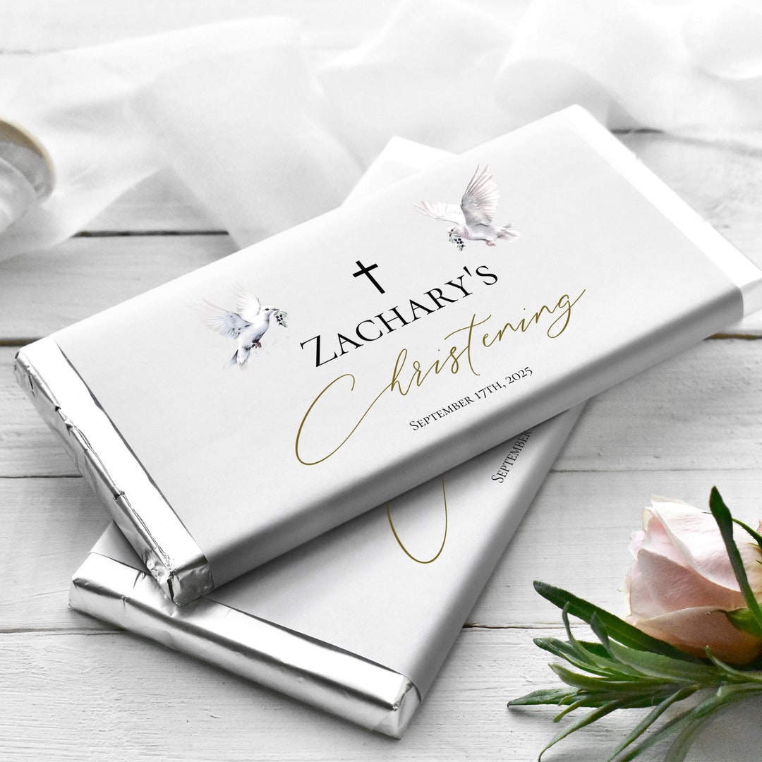 Chocolate Wrapper With Dove Christening Chocolate Bar Wrapper Template ...