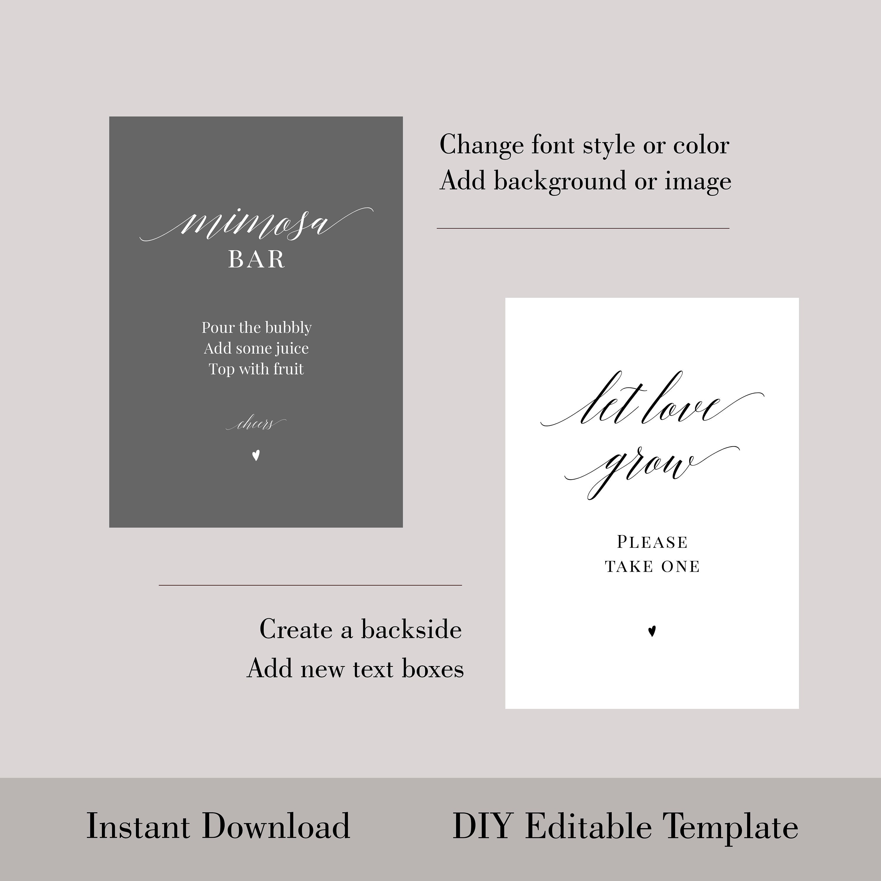 Classic Custom Sign Template Minimalist Custom Sign 100% | Etsy