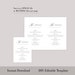 Simple Menu Card Template Minimal Menu Card 100% Editable - Etsy