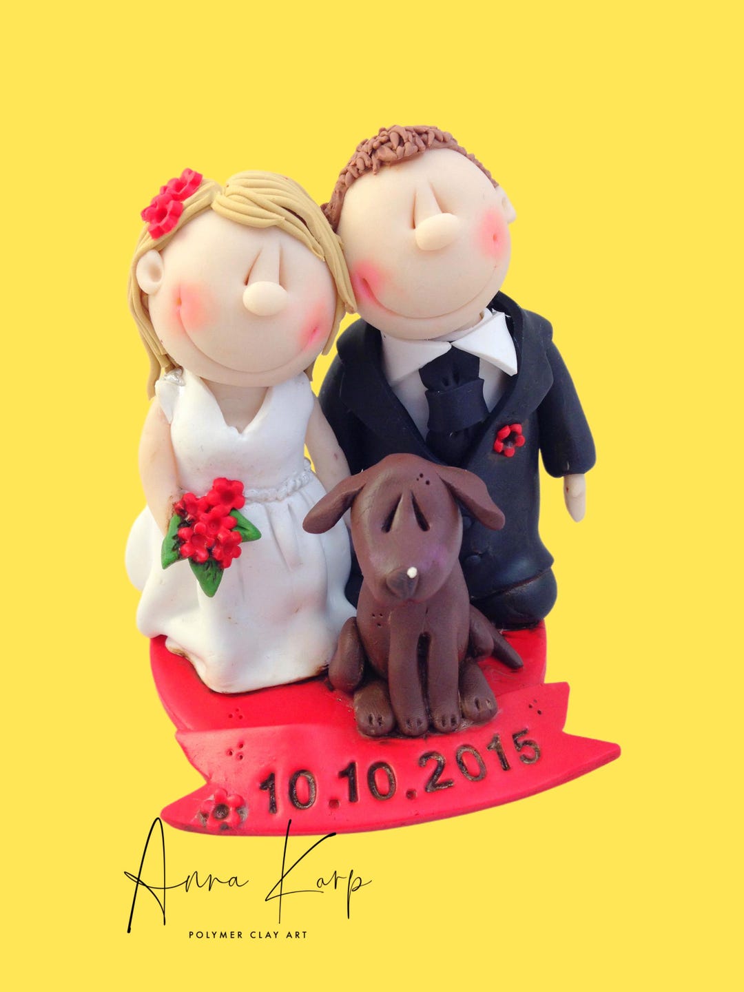 Custom Wedding Cake Topper Caricature Style_polymer Clay Cake Topper - Etsy