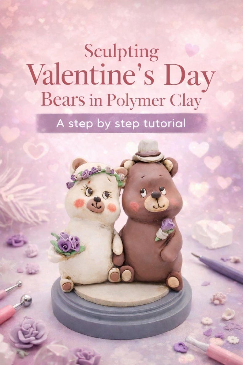 Sculpting Valentine's Day Bears in Polymer Clay - Step-by-step PDF ...