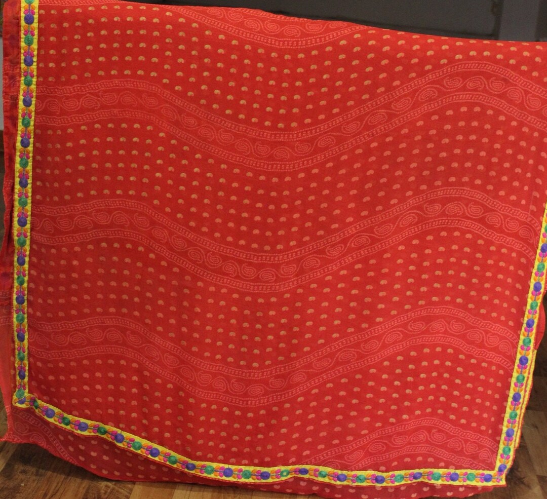 Vintage Sari Old Saree Traditional Sari Georgette Sari Indian Sari ...