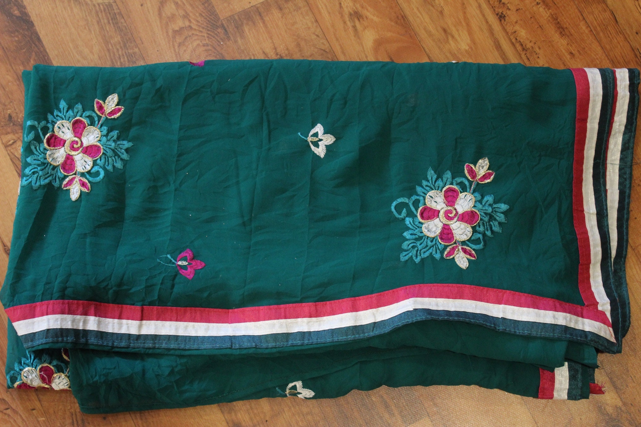 Vintage Sari Old Saree Traditional Sari Georgette Sari Indian - Etsy
