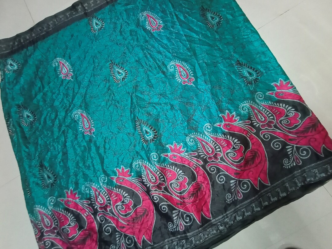 Old Sari Vintage Silk Saree Traditional Sari Georgette Sari Drapes Used ...