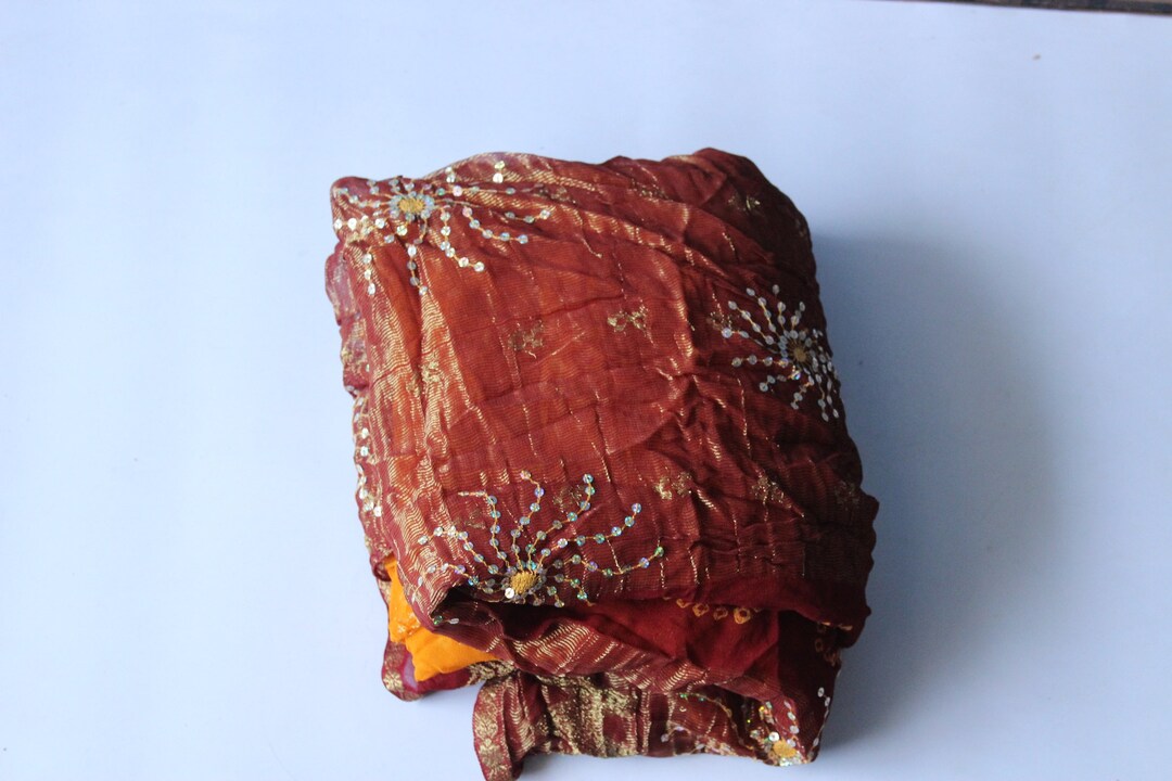 Vintage Sari Old Saree Traditional Sari Georgette Sari Indian Sari ...
