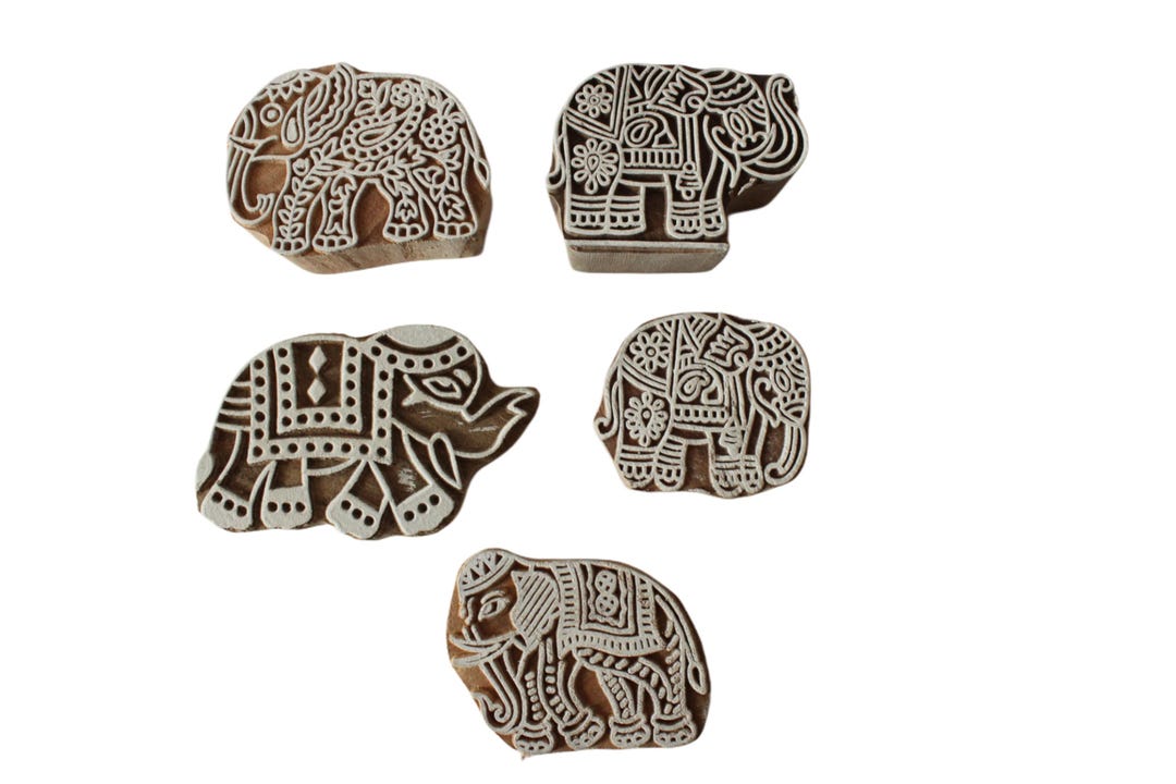 Wooden Block Printing Stamp – Unique Designs for DIY Projects Animal ...