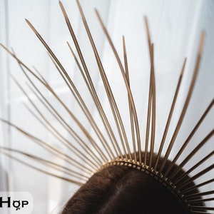 Huge Spiked Arrows Sunburst / Halo Crown for Queen Goddess / Bridal ...