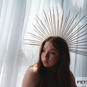 Huge Spiked Arrows Sunburst / Halo Crown for Queen Goddess / Bridal ...