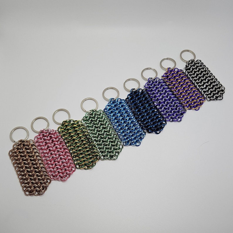 Chainmail Keychain | European 8 in 2 | Kings Maille | Custom Colors ...