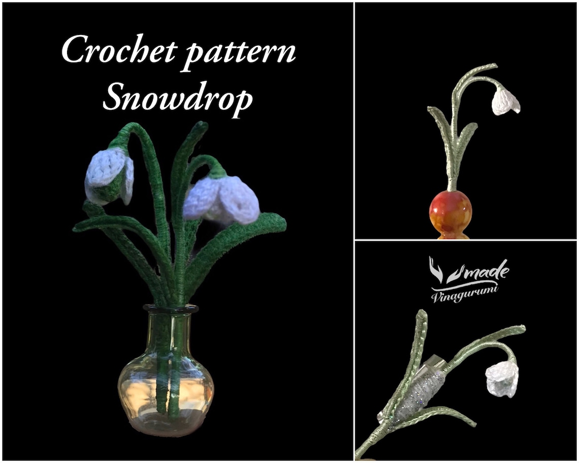 Crochet Snowdrop Pattern Crochet Flower Pattern F0921 - Etsy