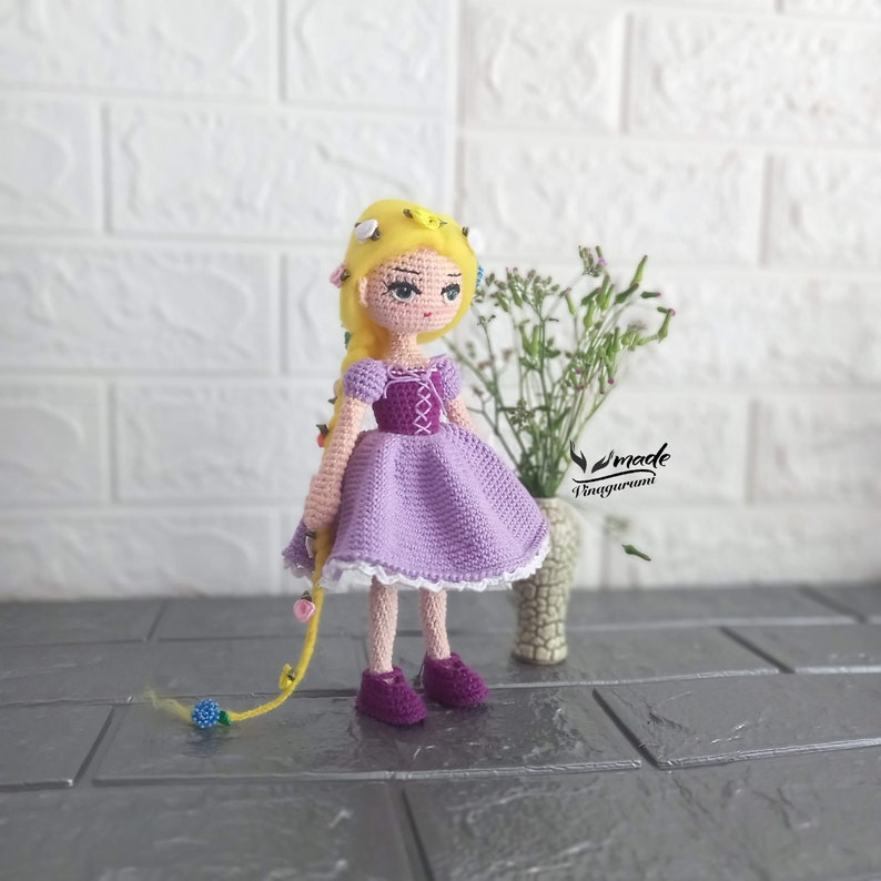 Crochet Rapunzel Amigurumi Pattern Doll Pdf In English Etsy