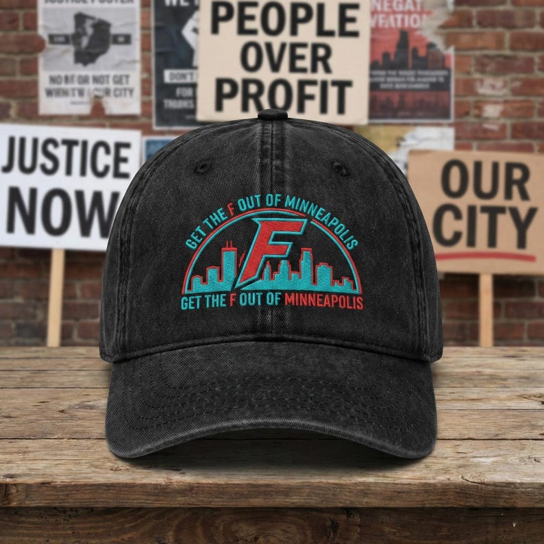 Get the F Out of Minneapolis Hat, Embroidered Wash Dad Cap, Twin Cities ...