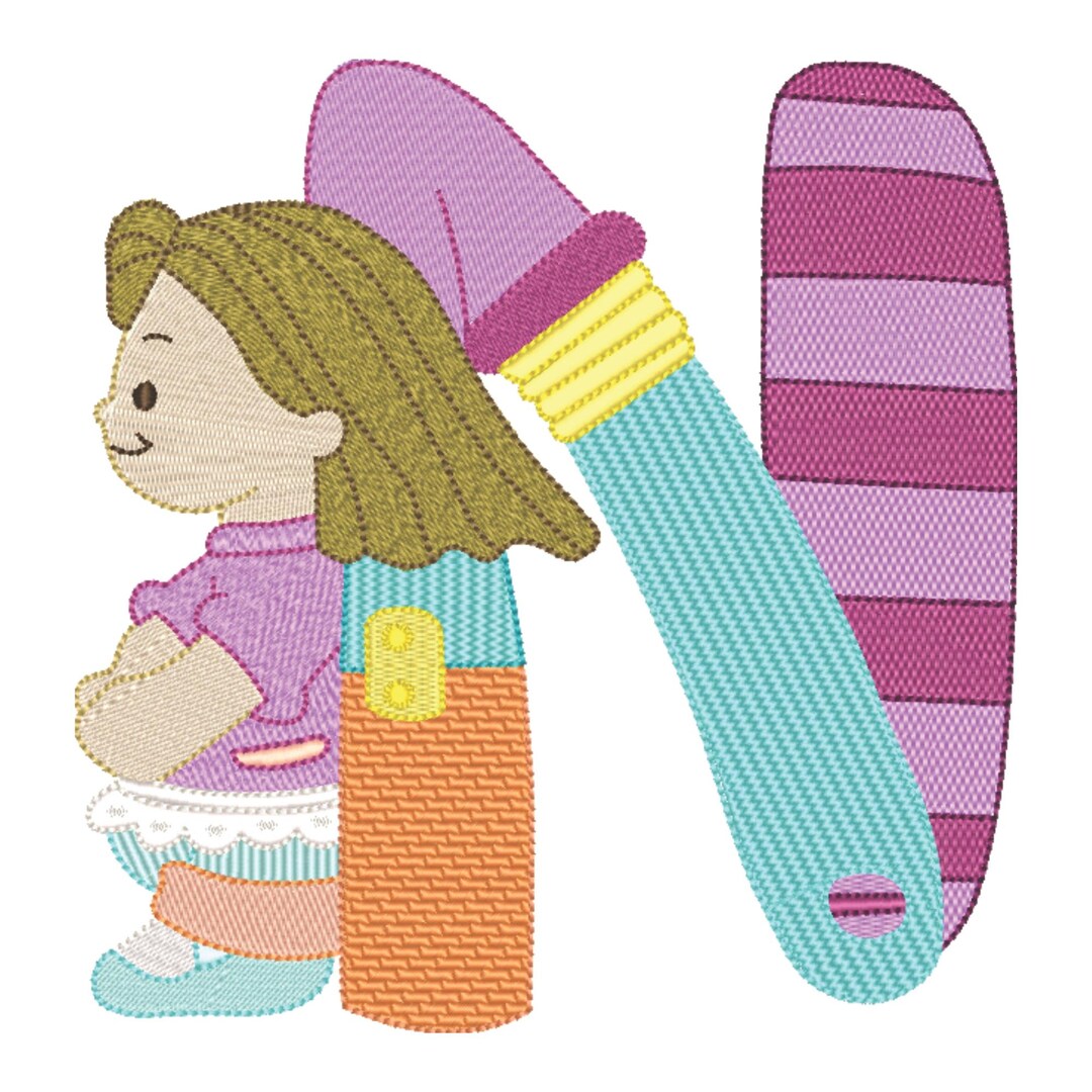 Cuddly Kiddies Alphabet Letter N. Machine Embroidery Designs. - Etsy