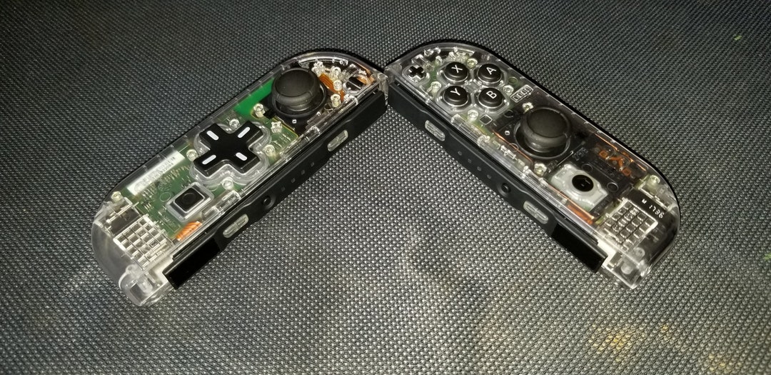 Nintendo Switch Custom Clear Transparent Joy-con Controllers With ...
