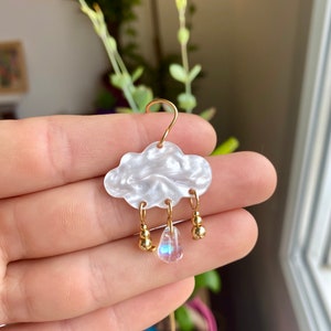 Small Rain Cloud Plant Stake. House Plant Decor. Wire Plant Stake ...