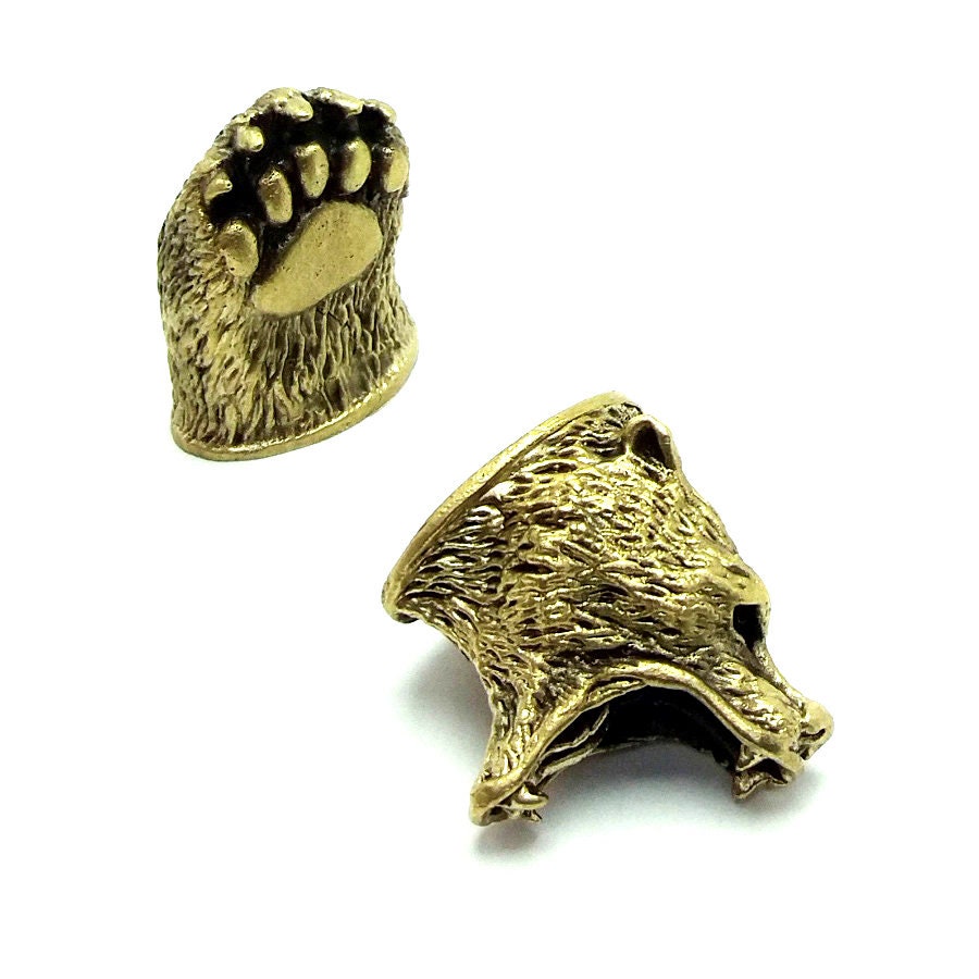 Set GRIZZLY unique solid bronze finger guard | Etsy