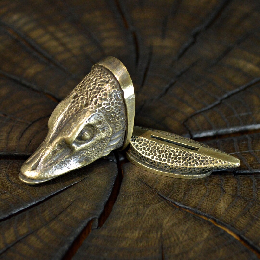Set "pike" Unique Solid Bronze Finger Guard Bolster & Pommel for Custom ...
