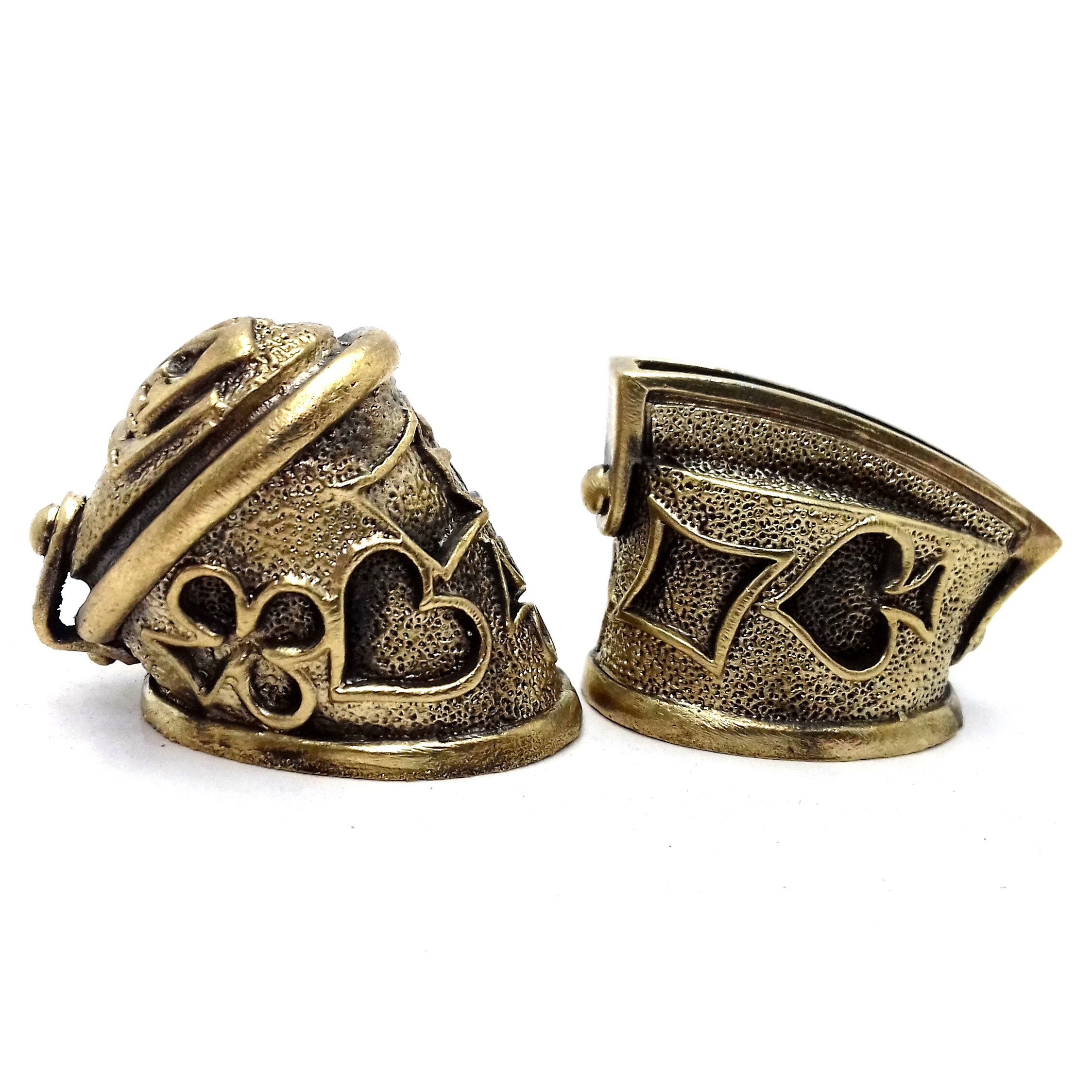 Set JOKER SOLID Unique Solid Bronze Finger Guard - Etsy