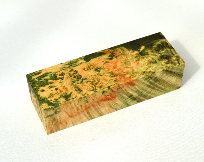Stabilized Maple BURL Wood Wooden Block Turning Blank Scales Handle ...